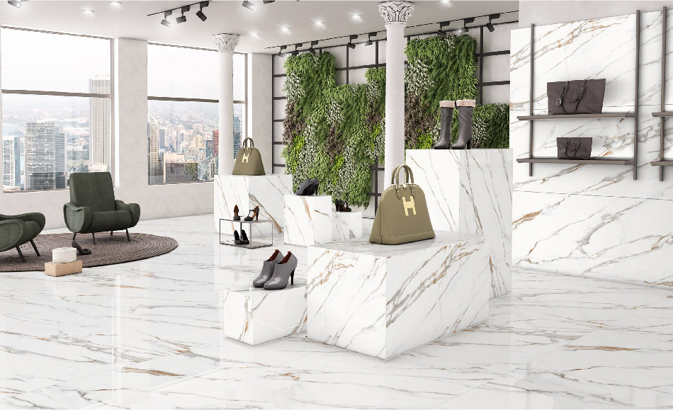 Marble Look Porcelain Tile - Marble Effect Wall & Floor Tiles